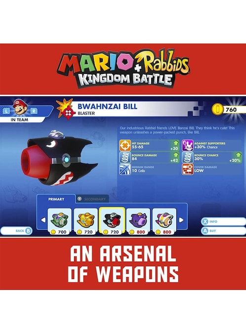 Mario Plus Rabbids Kingdom Battle Nintendo estándar para Nintendo Switch 4