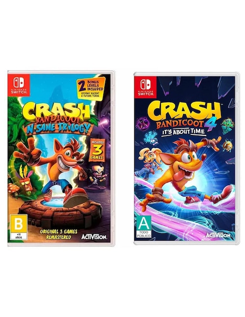Bundle Crash Bandicoot N Sane Trilogy + Crash Bandicoot 4 Nintendo ...