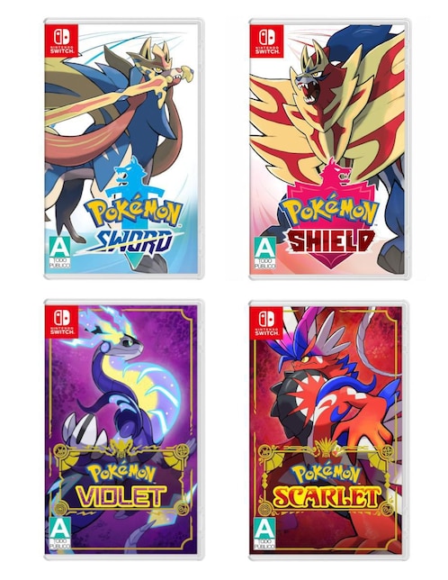 Pokemon Sword + Pokemon Shield + Pokemon Violet + Pokemon Scarlet ...