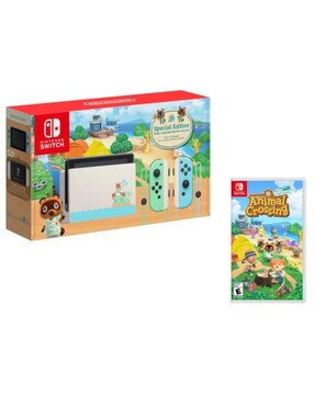 Consola Nintendo Switch Edición Animal Crossing + Juego Animal Crossing ...